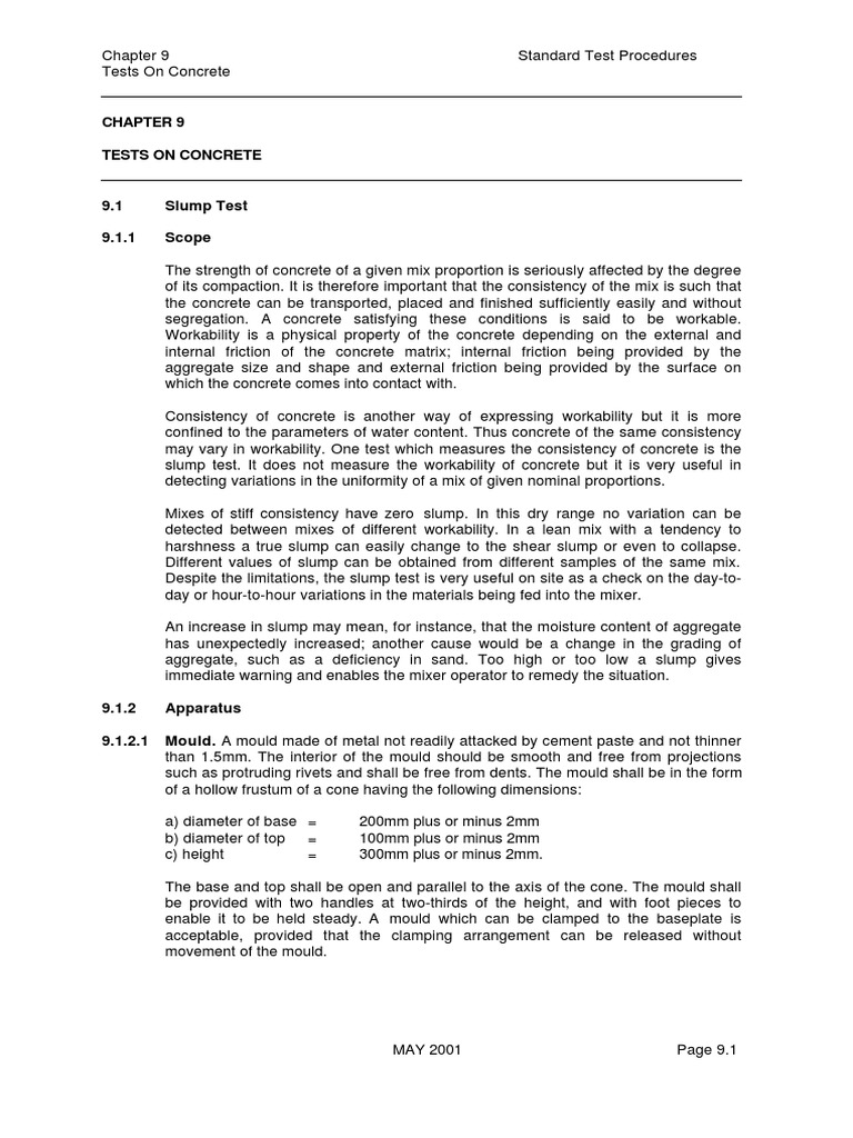 Slump Test PDF | PDF | Concrete | Civil Engineering