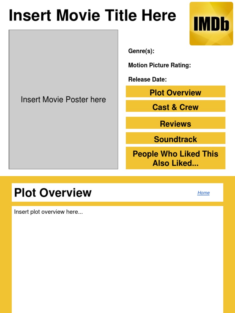 IMDB Movie Page Template | PDF