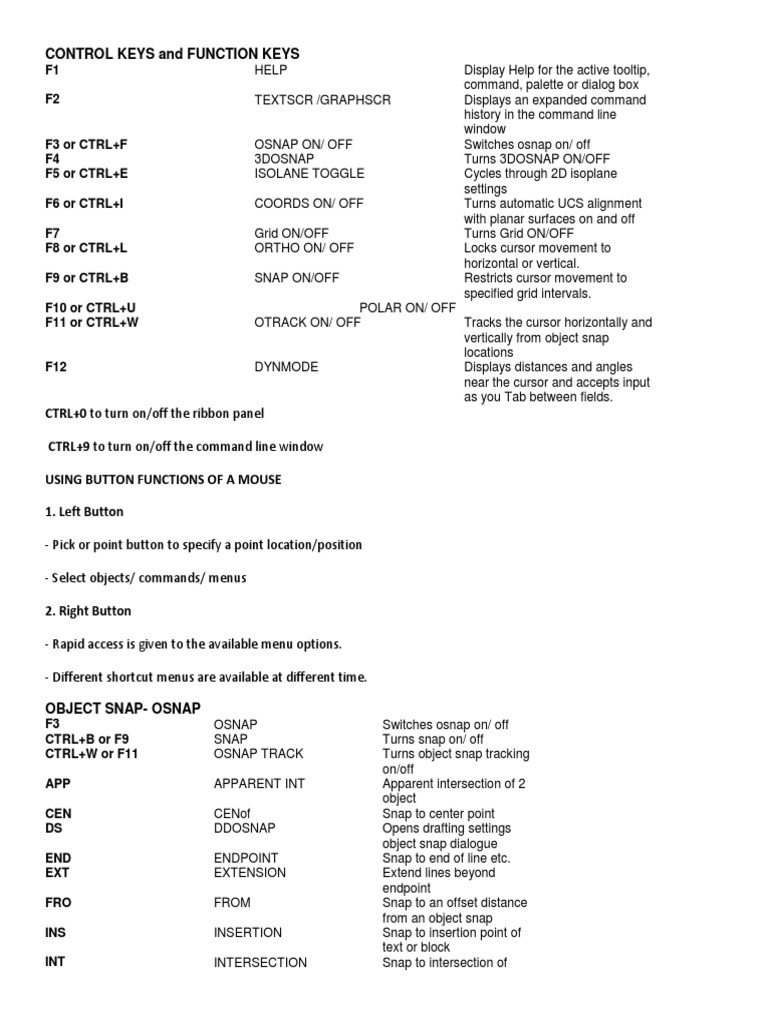 Autocad Commands | PDF | Menu (Computing) | Perpendicular