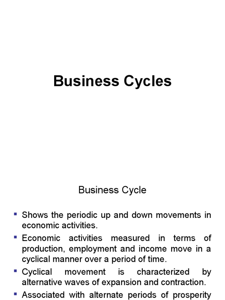 Business Cycles PDF | Download Free PDF | Recession | Business Cycle