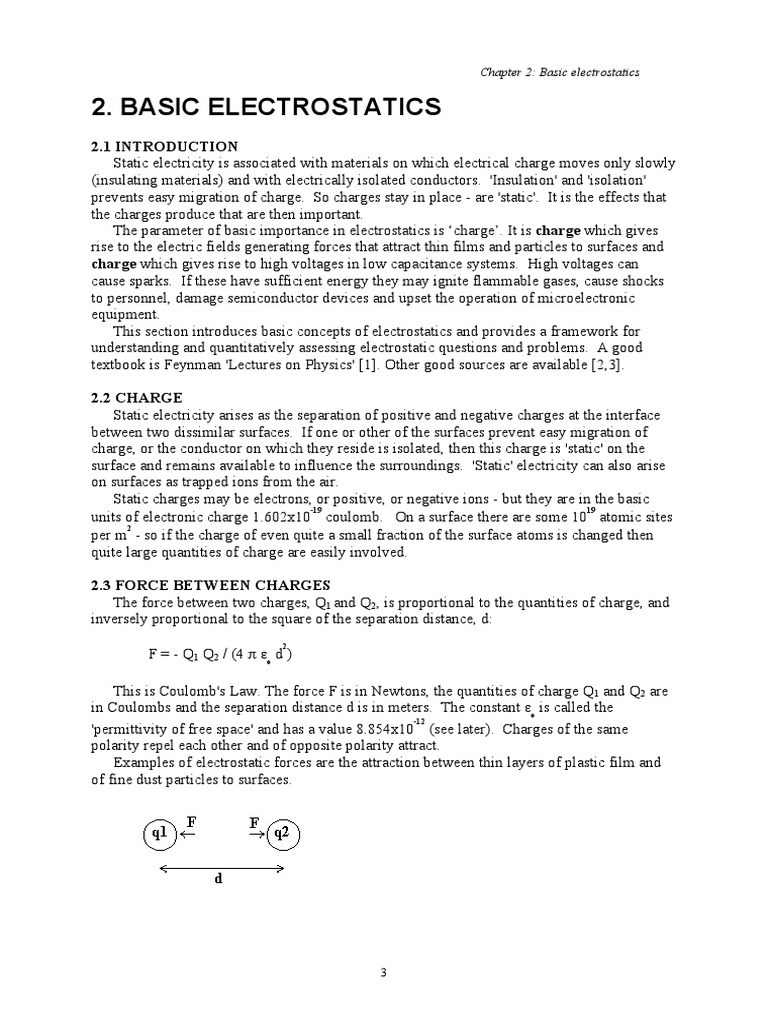 Electrostatics PDF | Download Free PDF | Capacitance | Electrostatics