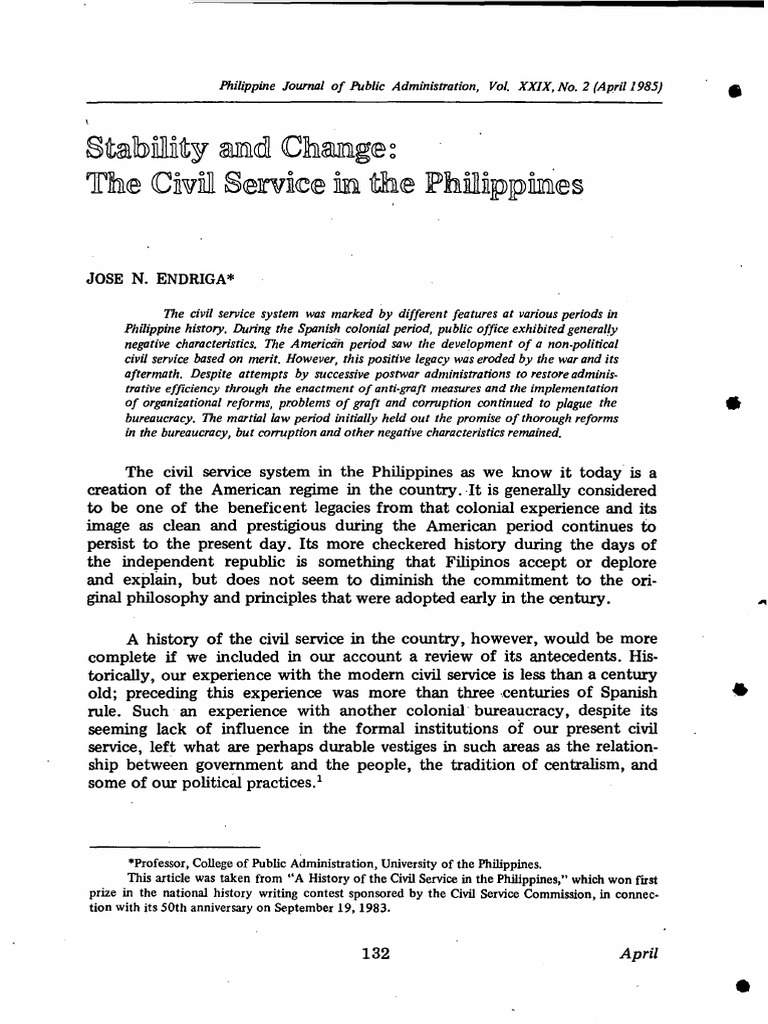 07 - Stability and Change | PDF | Civil Service | Employment