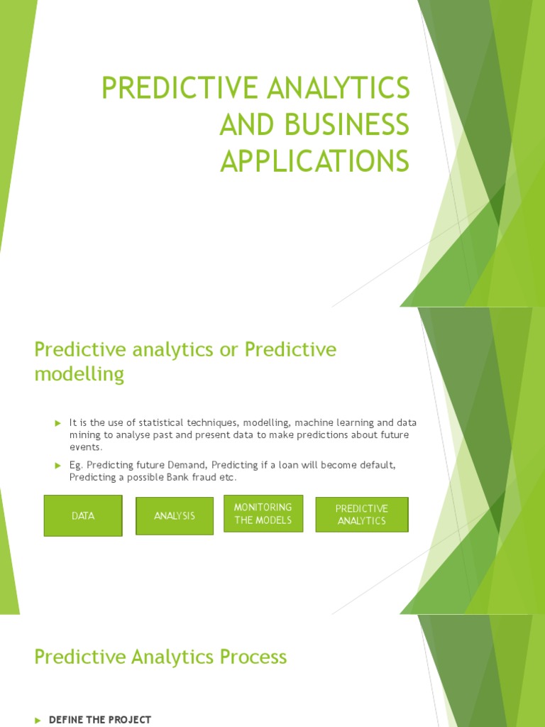 Predictive Analytics and Business Applications | PDF | Predictive ...