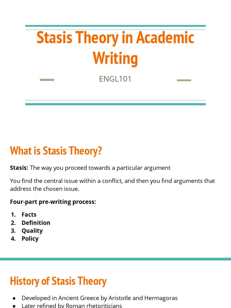 Stasis Theory in Academic Writing - Student Slides 3 | PDF ...