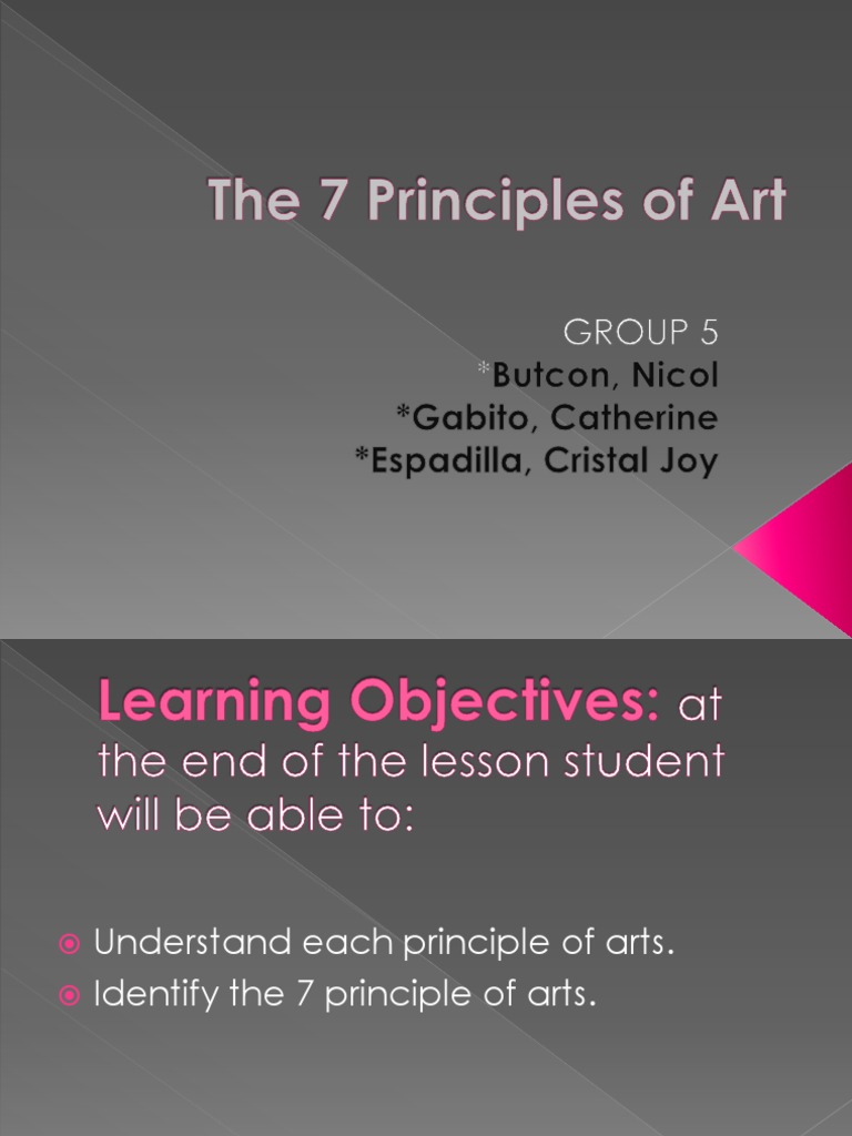The 7 Principles of Art | PDF | Composition (Visual Arts) | Senses