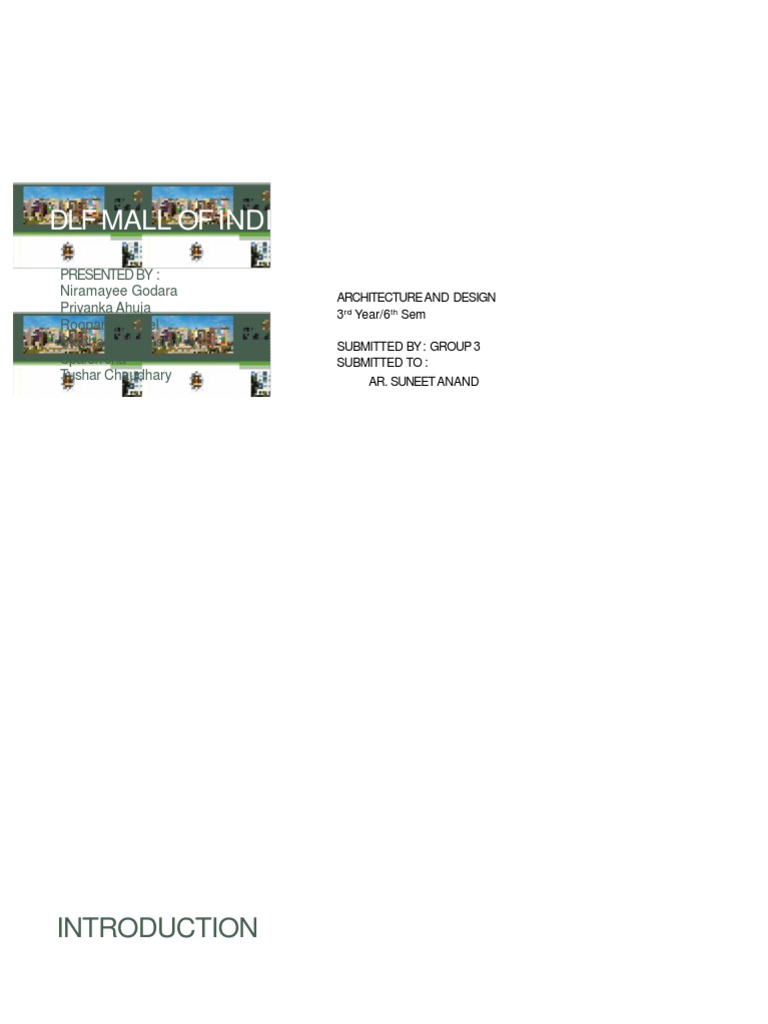DLF Mall of India: A Comprehensive Overview | PDF | Green Building ...