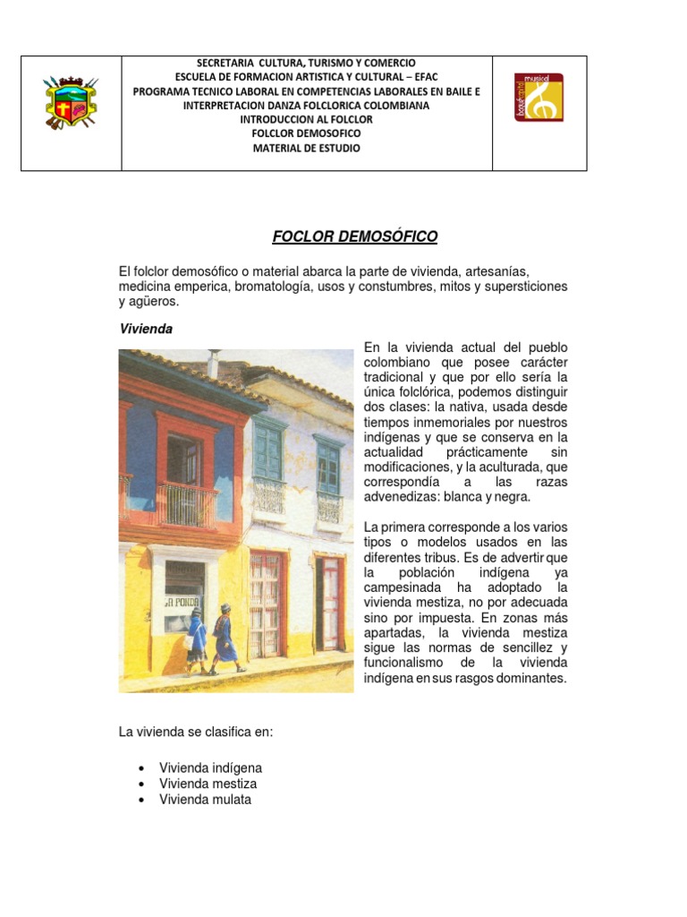 Material de Estudio Folclor Demosifico PDF | PDF | Folklore | Métis