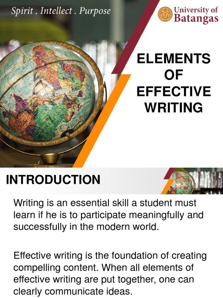 Essential Elements of Effective Writing | PDF | Human Communication ...