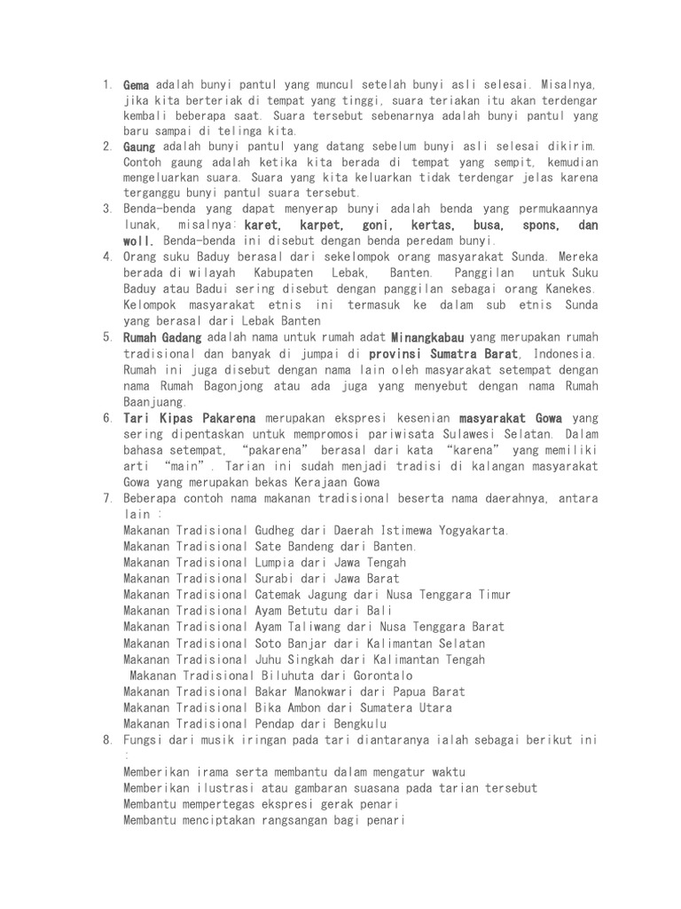 Gema Adalah Bunyi Pantul Yang Muncul Setelah Bunyi Asli Selesai | PDF