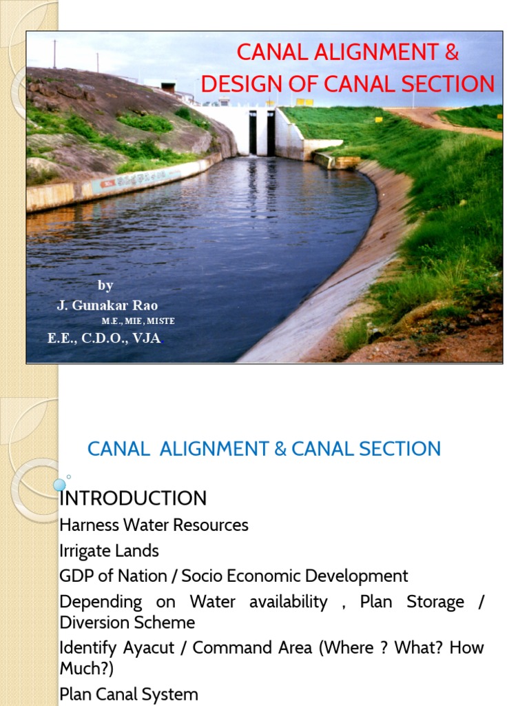 Canal Alignment & Design Canal Section | PDF | Canal | Levee