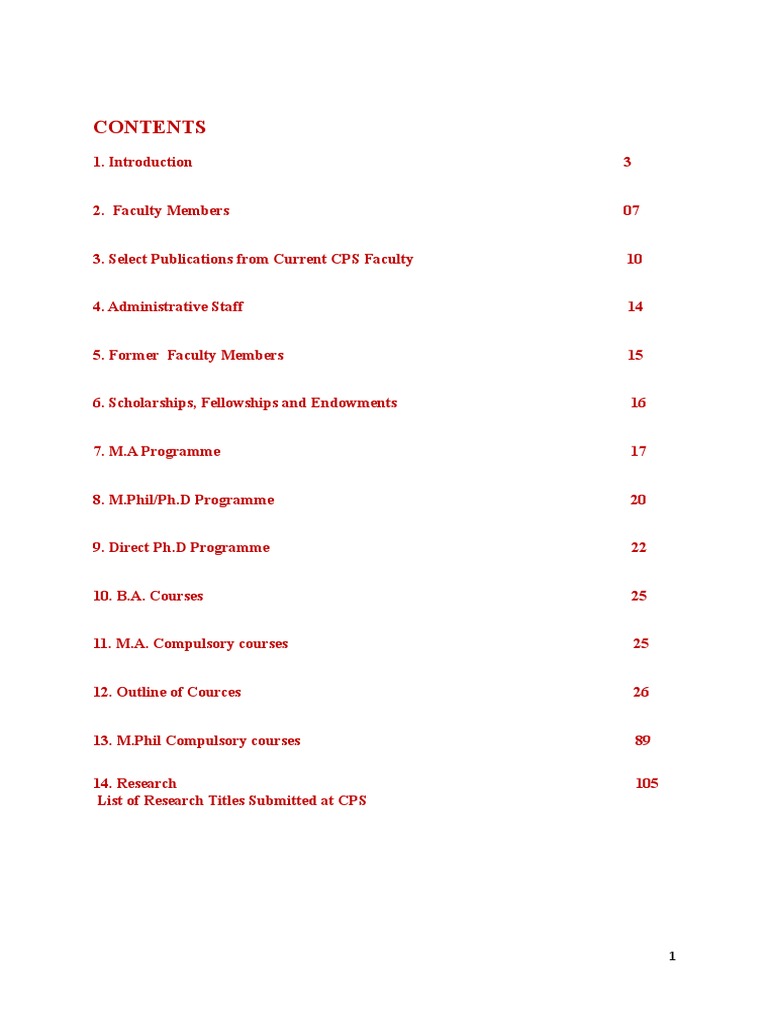 CPS Handbook | PDF | Doctor Of Philosophy | Thesis