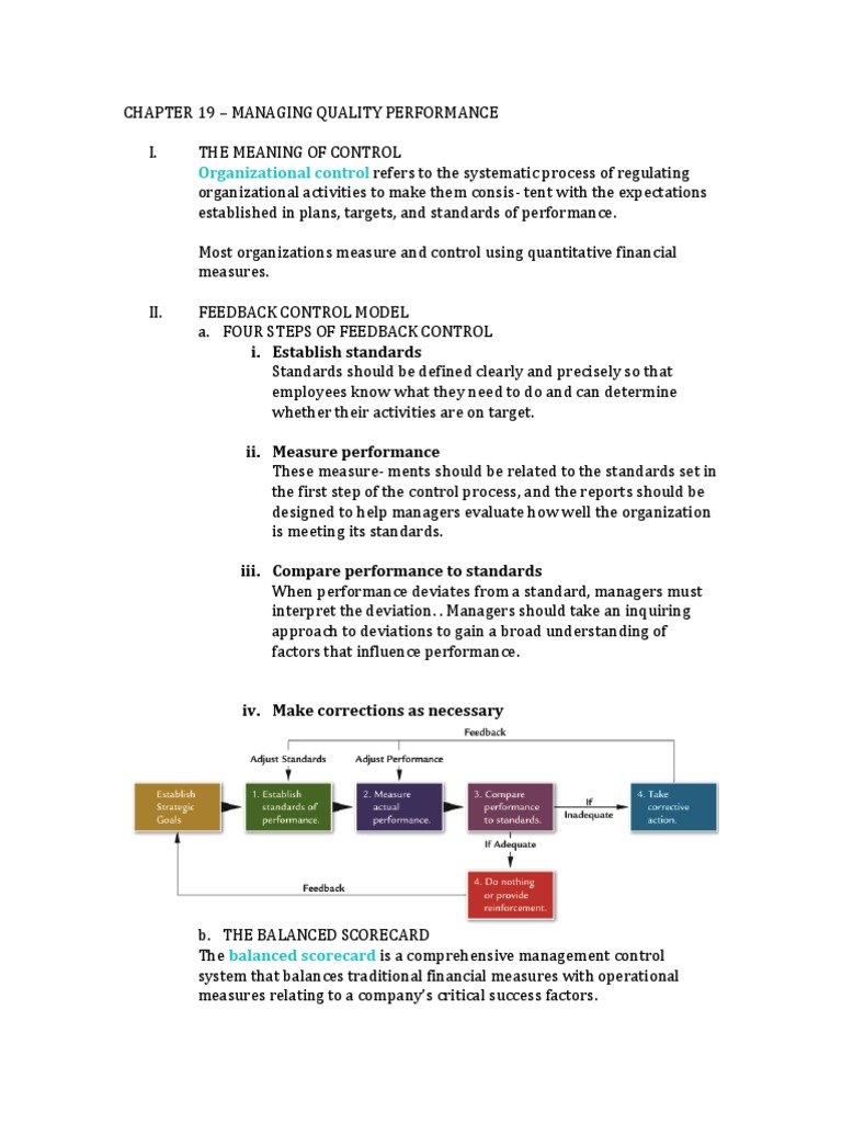 Chapter 19 - Managing Quality Performance | PDF | Budget | Business Process