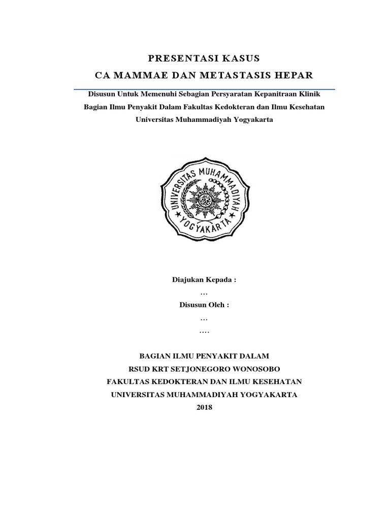Kasus CA Mammae & Metastasis Hepar | PDF