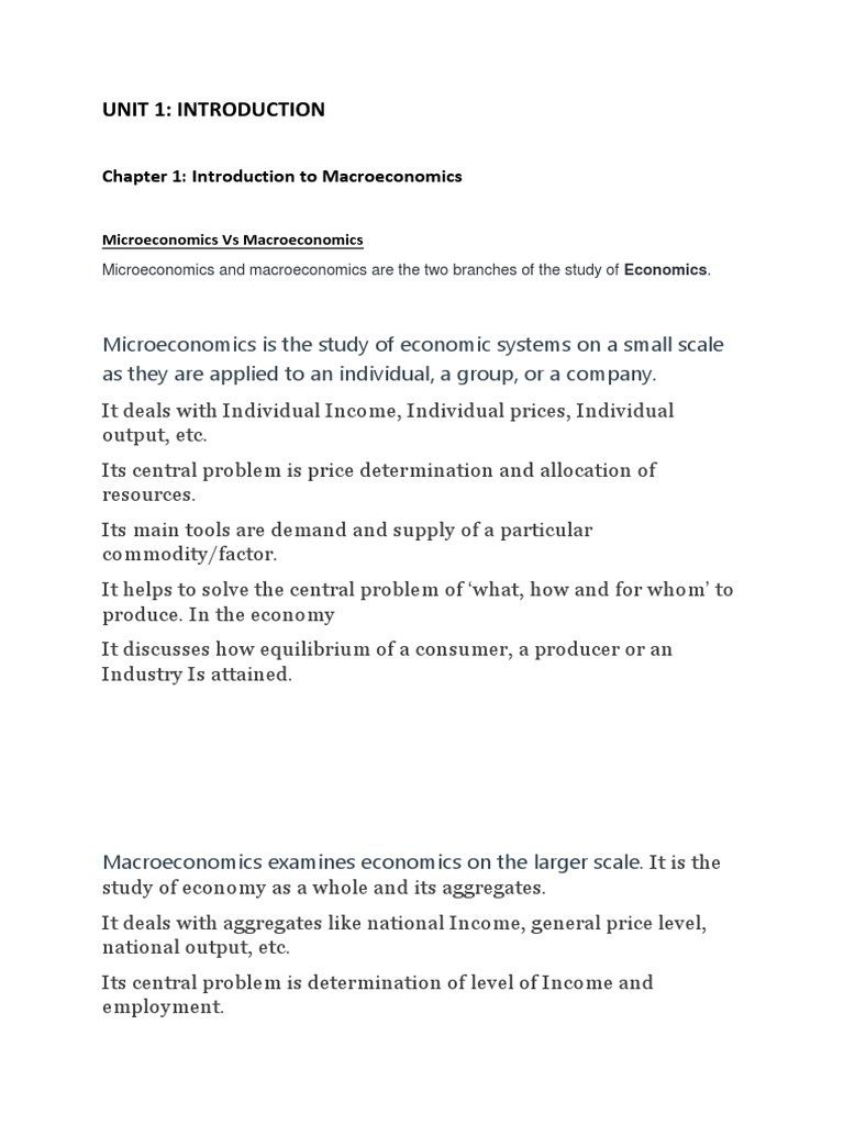 Understanding the Foundations of Macroeconomics: An Introduction to Key Macroeconomic Concepts ...
