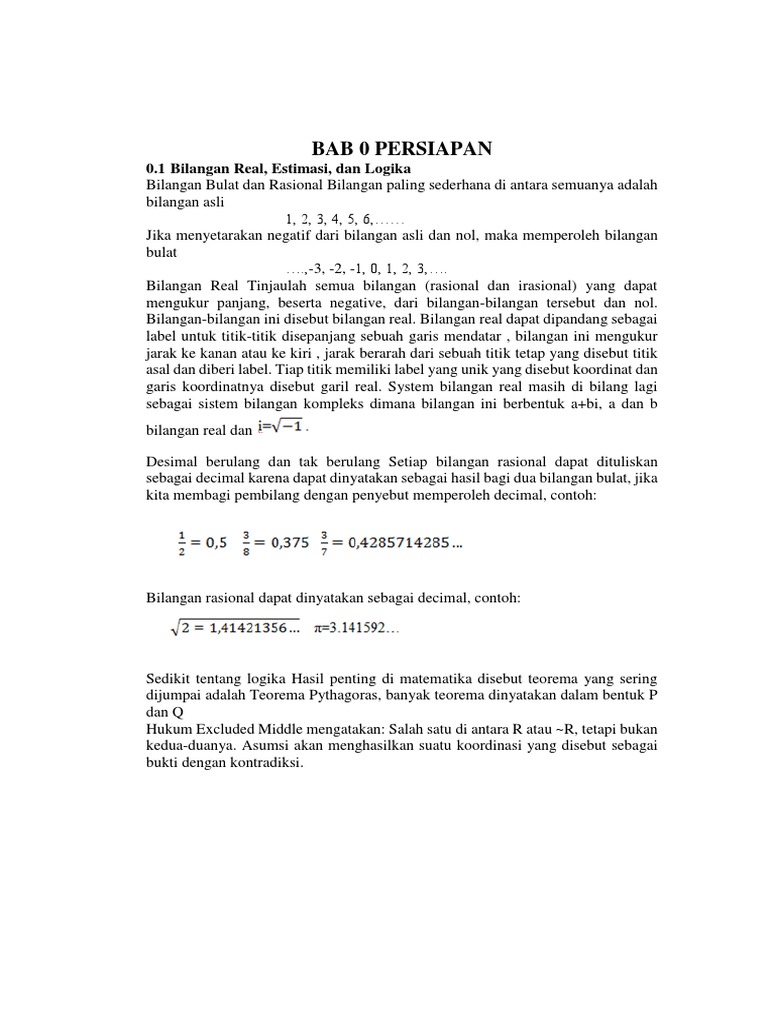 Kalkulus BAB 0 | PDF