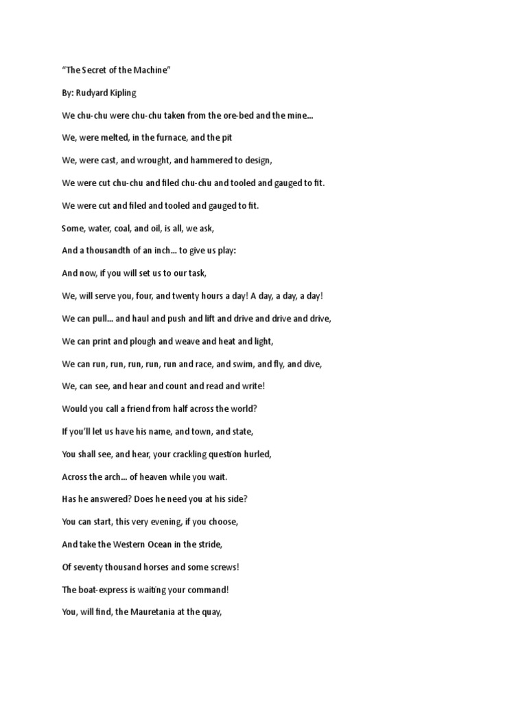 The Power and Limitations of Machinery: A Poem About Industrialization ...