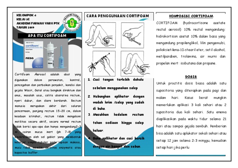 Obat Cortifoam Rektal Applicator | PDF