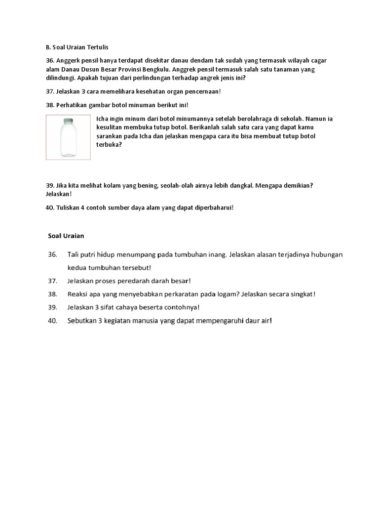 Soal Latihan Essay | PDF