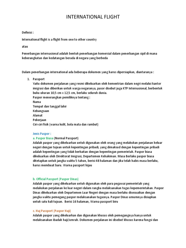 International Flight PDF | PDF