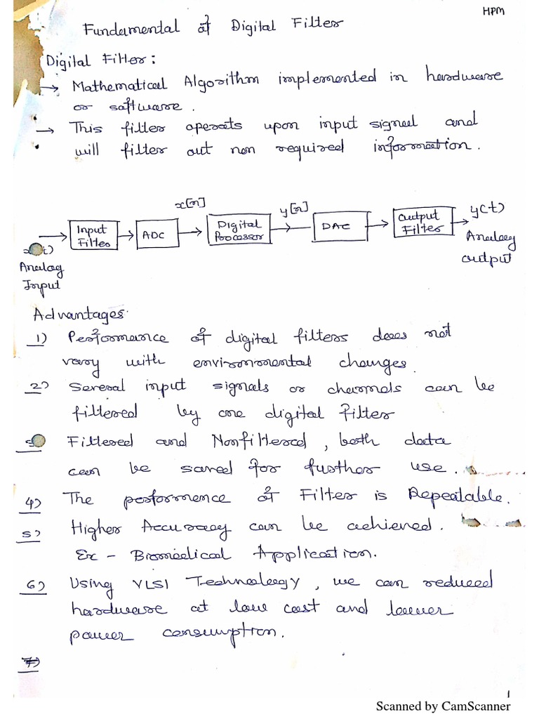 Filter Design Lecture Notes | PDF