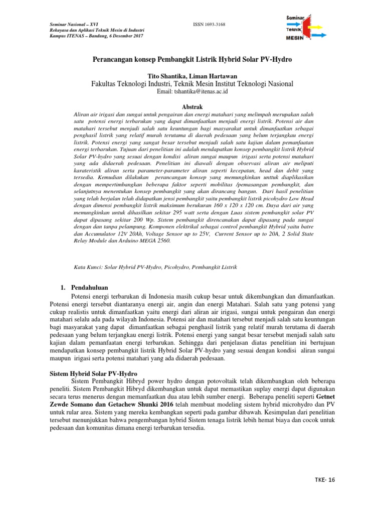 Pembangkit Listrik Hybrid Desa | PDF | Griya & Taman | Sains & Matematika