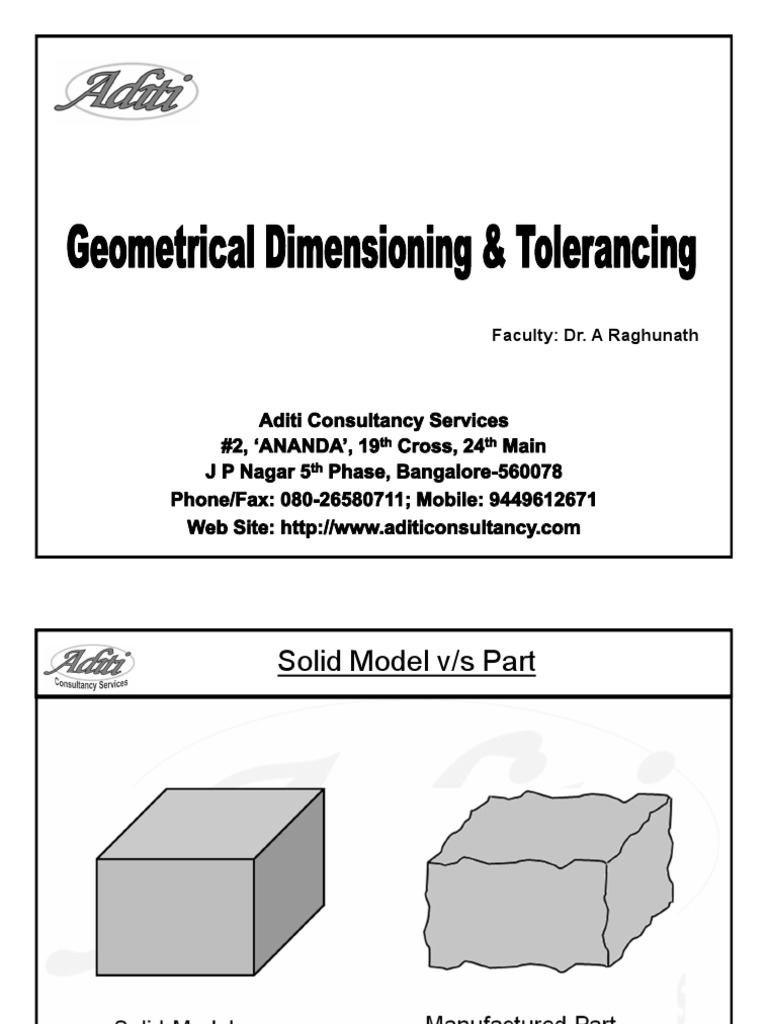 Dr Raghunath's Guide to Geometric Tolerancing | PDF | Engineering Tolerance | Geometry