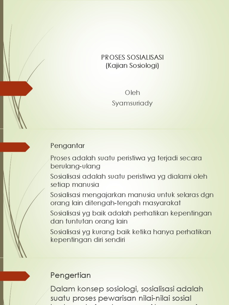 Proses Sosialisasi 10 | PDF