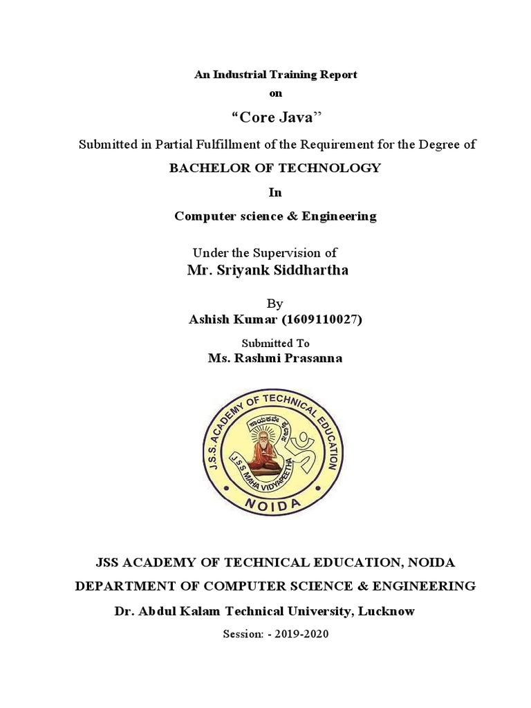 Core Java Report PDF | PDF | Java Virtual Machine | Java (Programming Language)