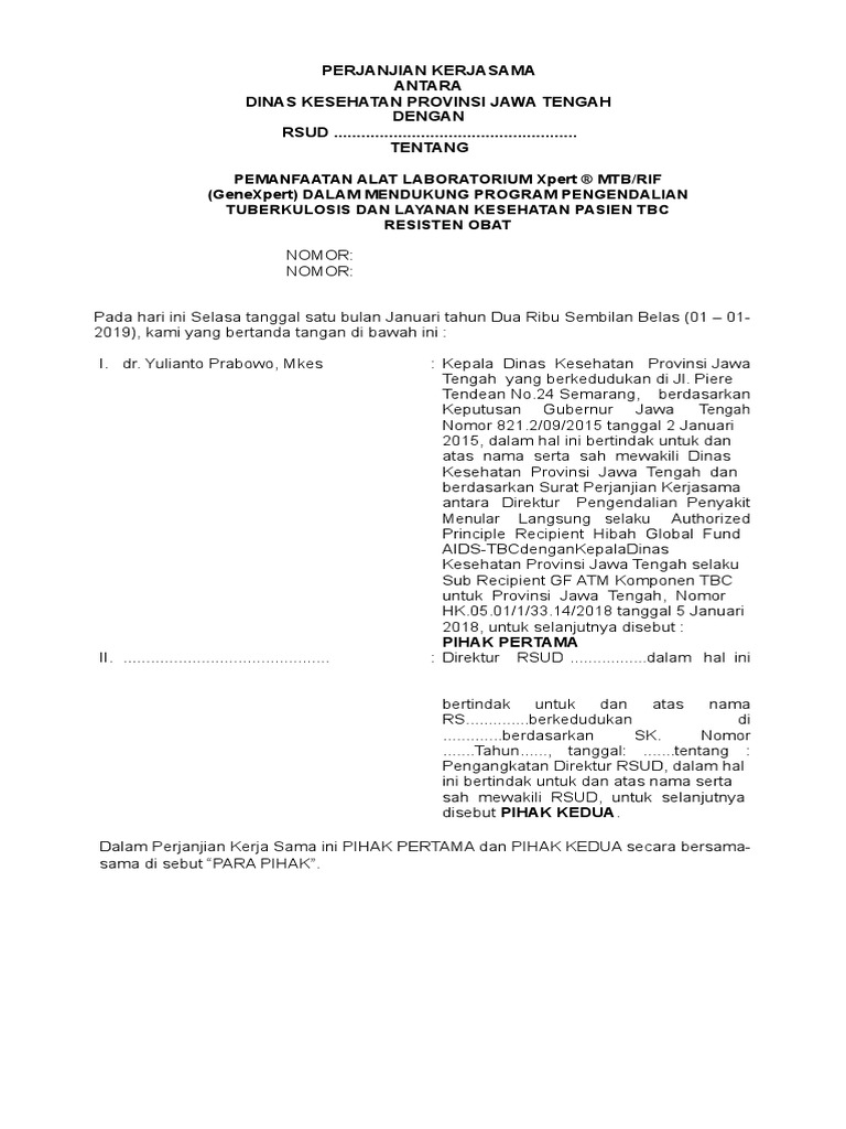 Master Draf Mou RS TCM Fix | PDF | Pengembangan Diri