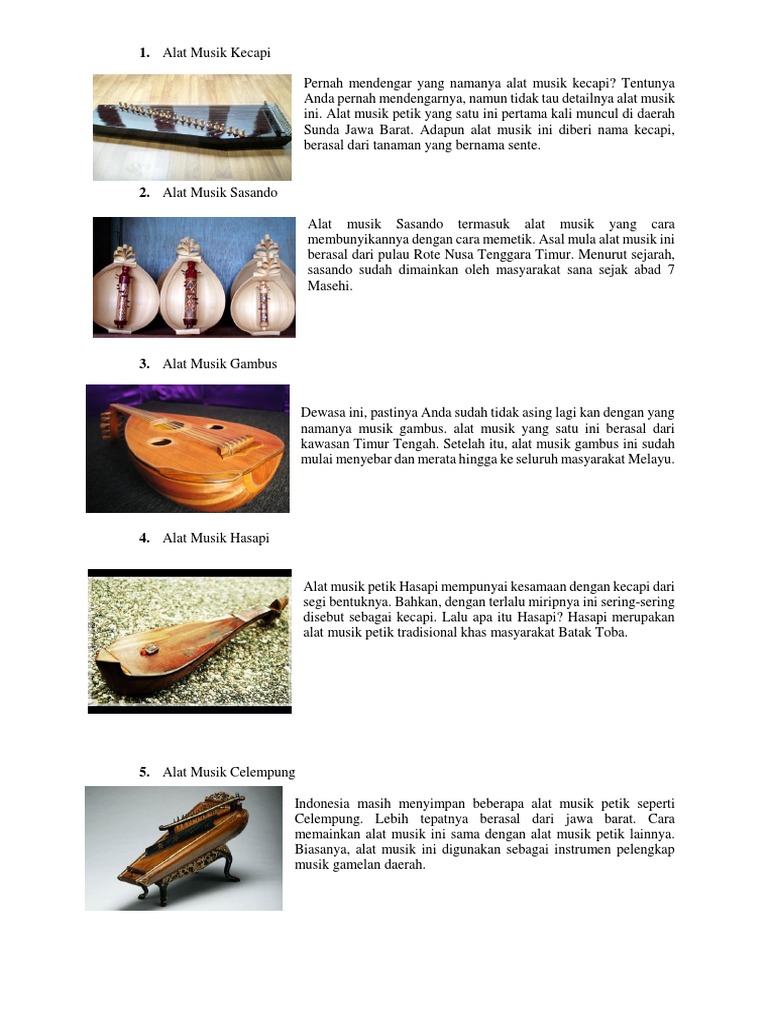 Alat Musik Kecapi | PDF | Seni