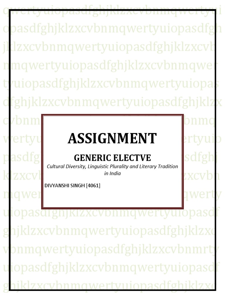 Assignment - Divyanshi Singh 4061 PDF | PDF | Indian Literature | Semiotics