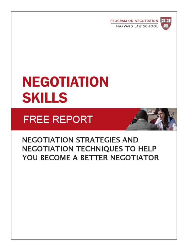 Negotiation Skills Free Report PDF | PDF | Negotiation | Anxiety
