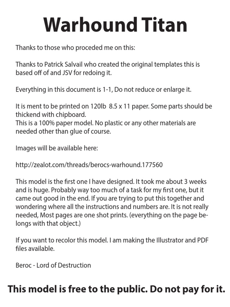 Warhound - Ultramarines - Beroc PDF | PDF