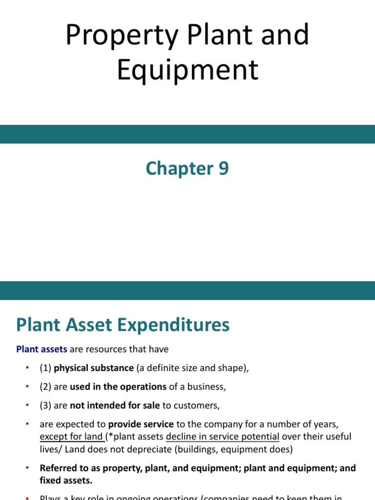 Accounting: Plant Assets | PDF | Book Value | Depreciation