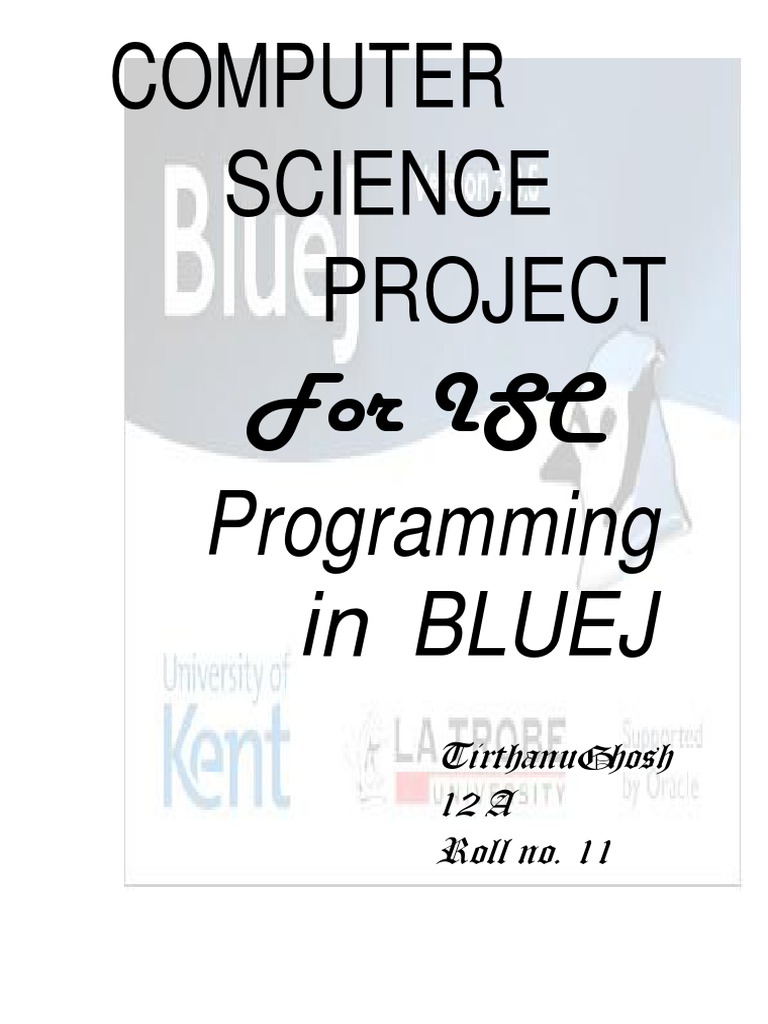 Isc Class Xii Computer Science Project Java Programs Pdf Subroutine String Computer Science 5916