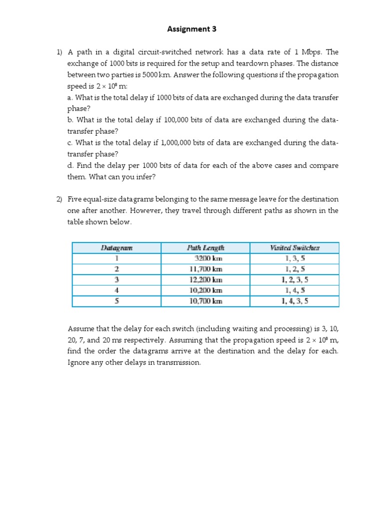 CSE320 Assignment 3 Switching | PDF