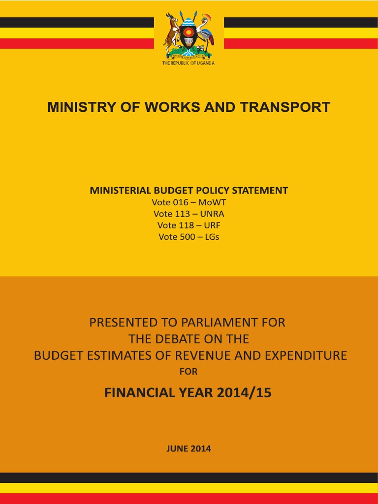 Ministry Policy Statement 2014 PDF | PDF | Road | Environmental Impact ...