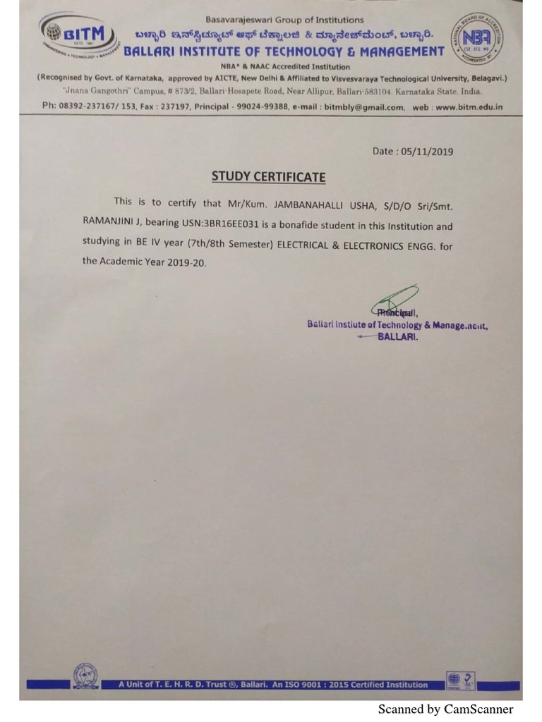 Study Certificate PDF | PDF