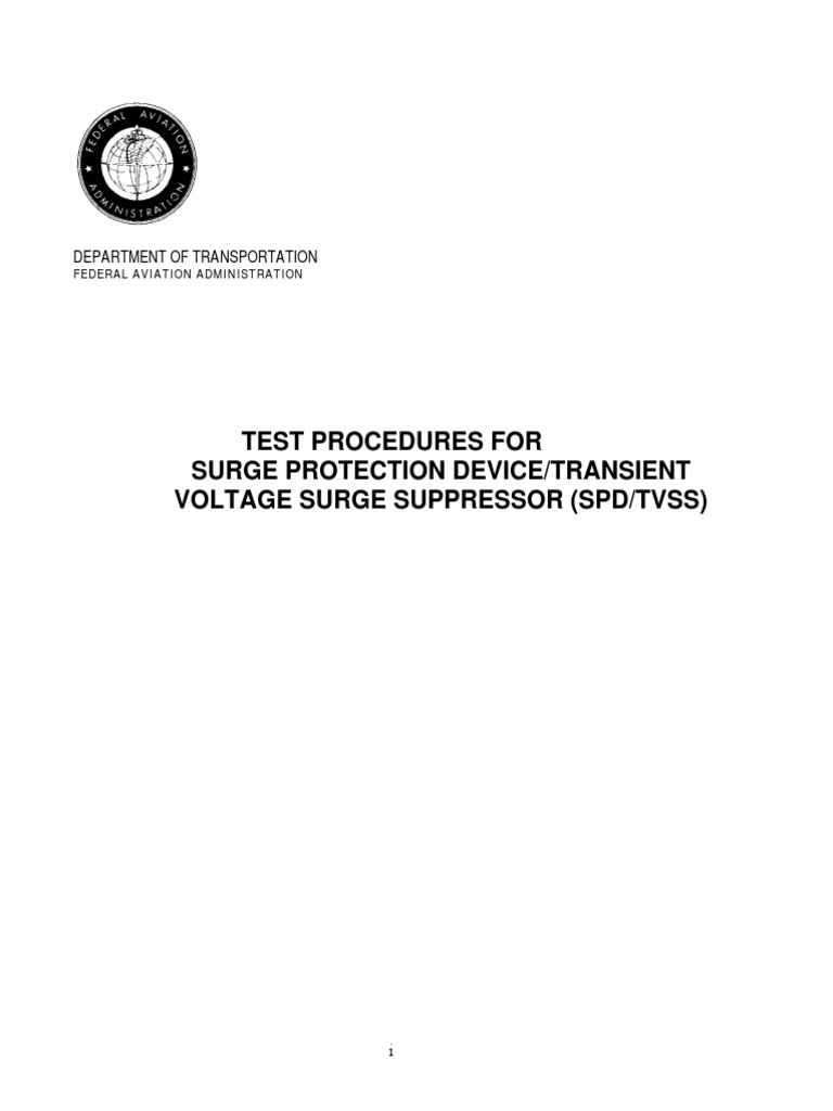 TVSS Test Procedures Specifications | PDF | Fuse (Electrical) | Power ...
