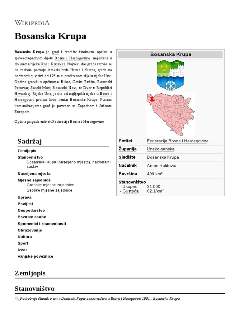 Bosanska Krupa | PDF