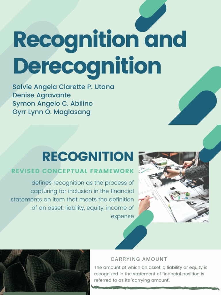 Recognition and Derecognition | PDF