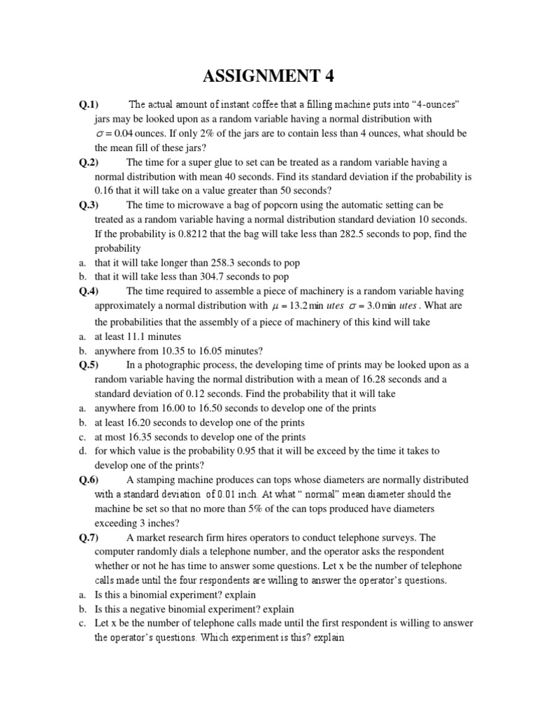 Probability Distribution Question | PDF | Probability Distribution ...