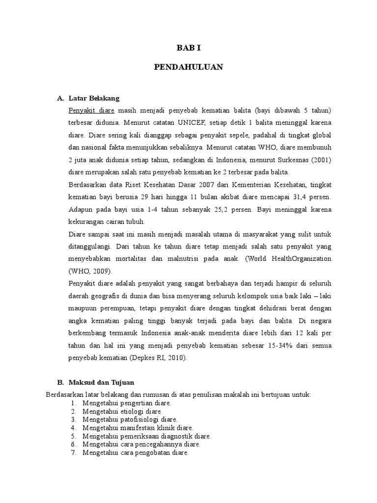 Makalah Diare | PDF