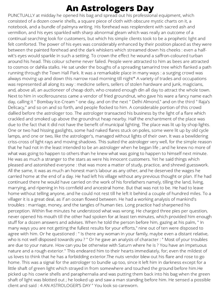 An Astrologers Day | PDF