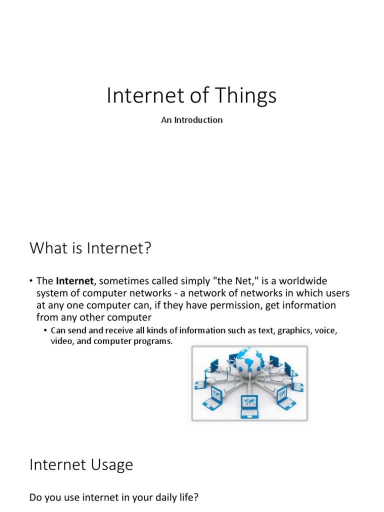 IoT Introduction | PDF | Internet Of Things | Arduino