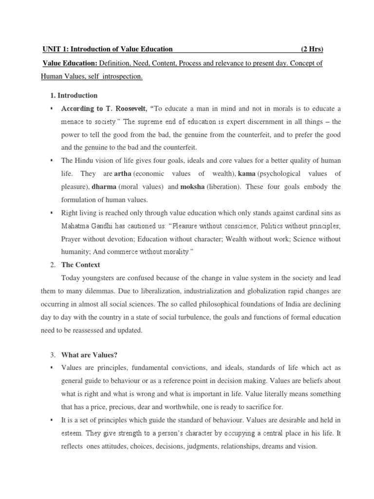 Content For Value Education | PDF | Ecosystem | Value (Ethics)