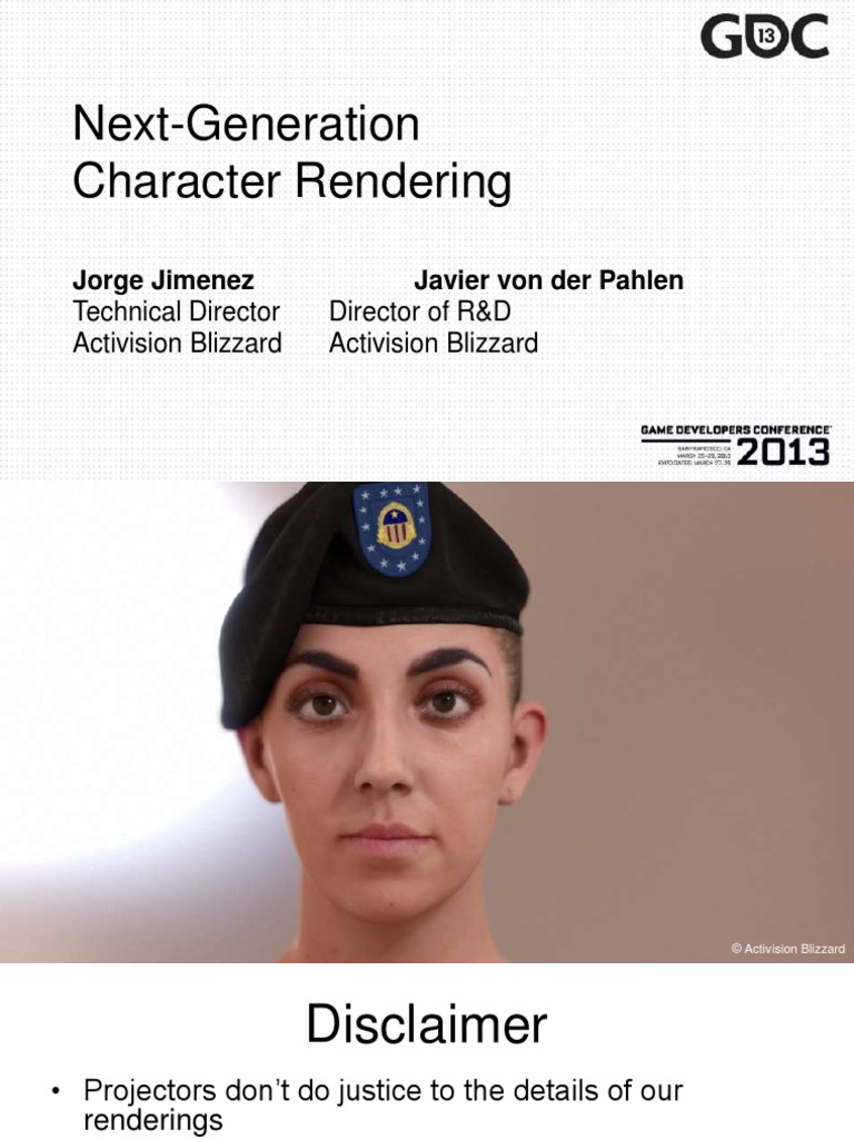 Next Gen Character Rendering | PDF | Rendering (Computer Graphics) | Texture Mapping