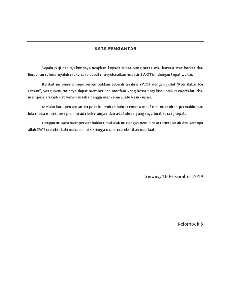 Analisis Swot Usaha Roti Bakar Ice Cream | PDF
