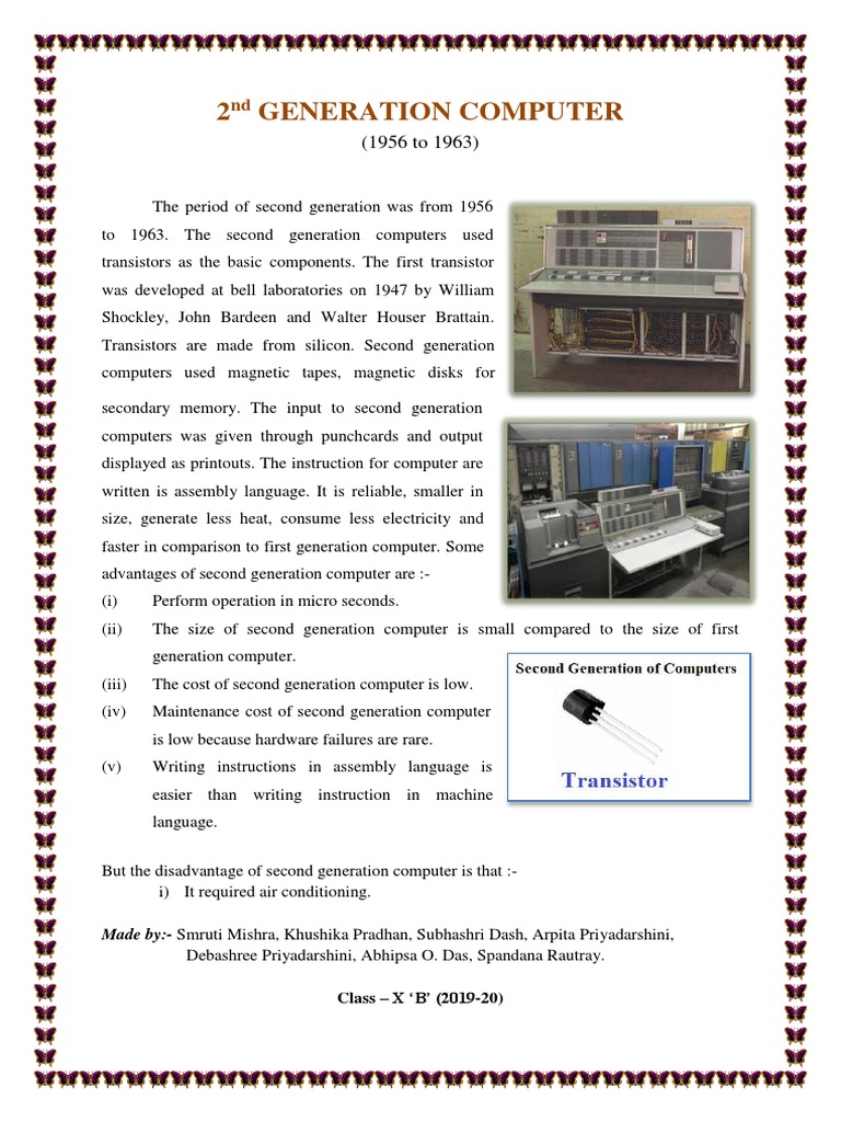 2nd Generation Computer | PDF