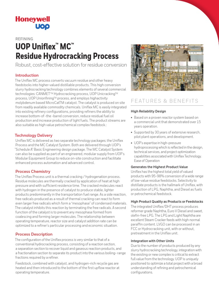 UOP Uniflex | PDF | Cracking (Chemistry) | Chemical Reactor